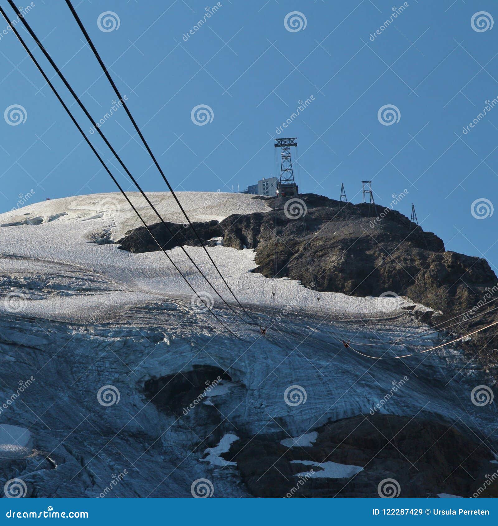 Glacier and Summit Station. Mount Titlis, Switzerland. Stock Image ...