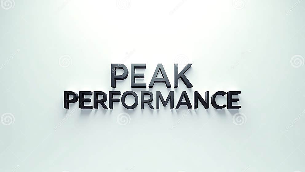 Peak Performance Typography on a Minimalistic Light Background ...