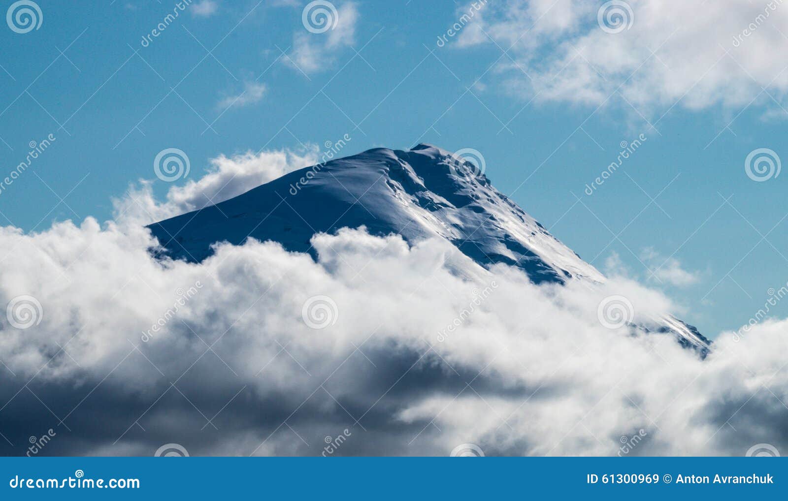 Peak stock image. Image of volcano, blue, kamchatka, snow - 61300969