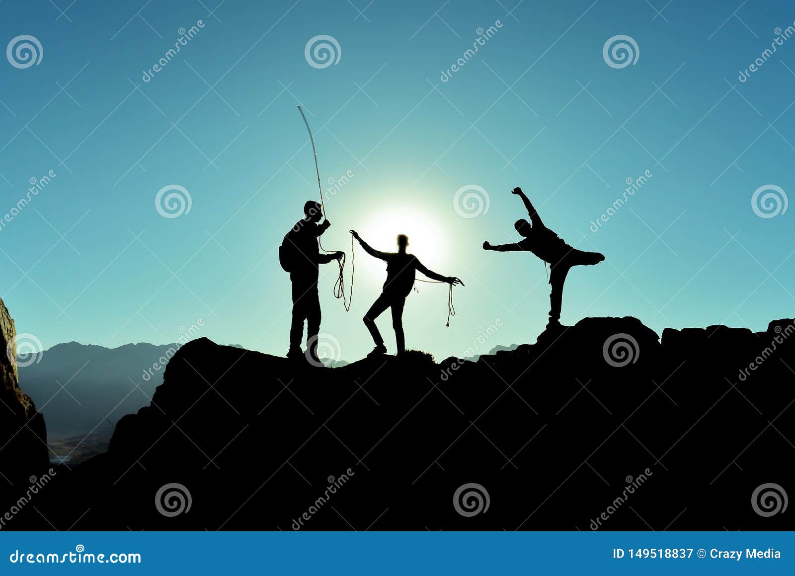 The Peak of Successful Youth and the Happiness of Peaks Stock Image ...