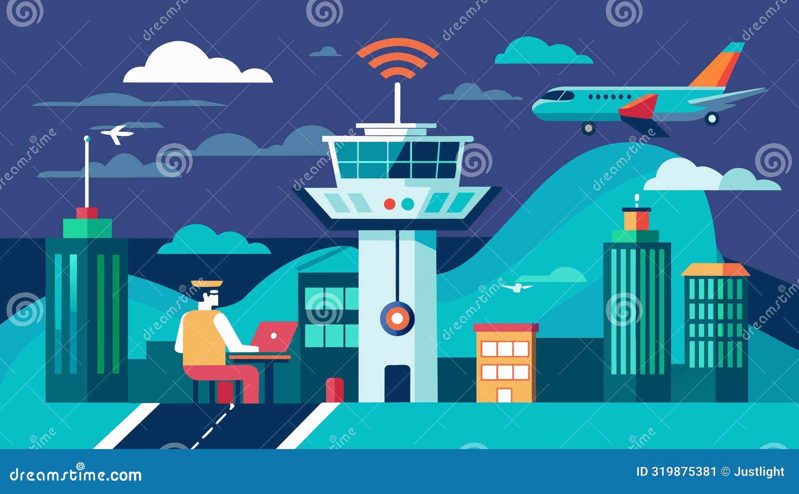 During Peak Times The Citys Air Traffic Control System Works Hand In ...