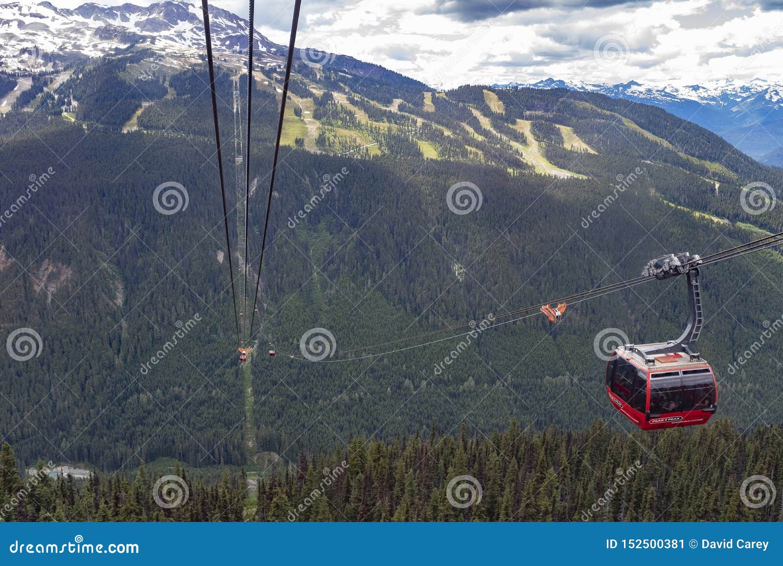 Peak 2 Peak Gondola Ride Stock Image Image Of British 152500381