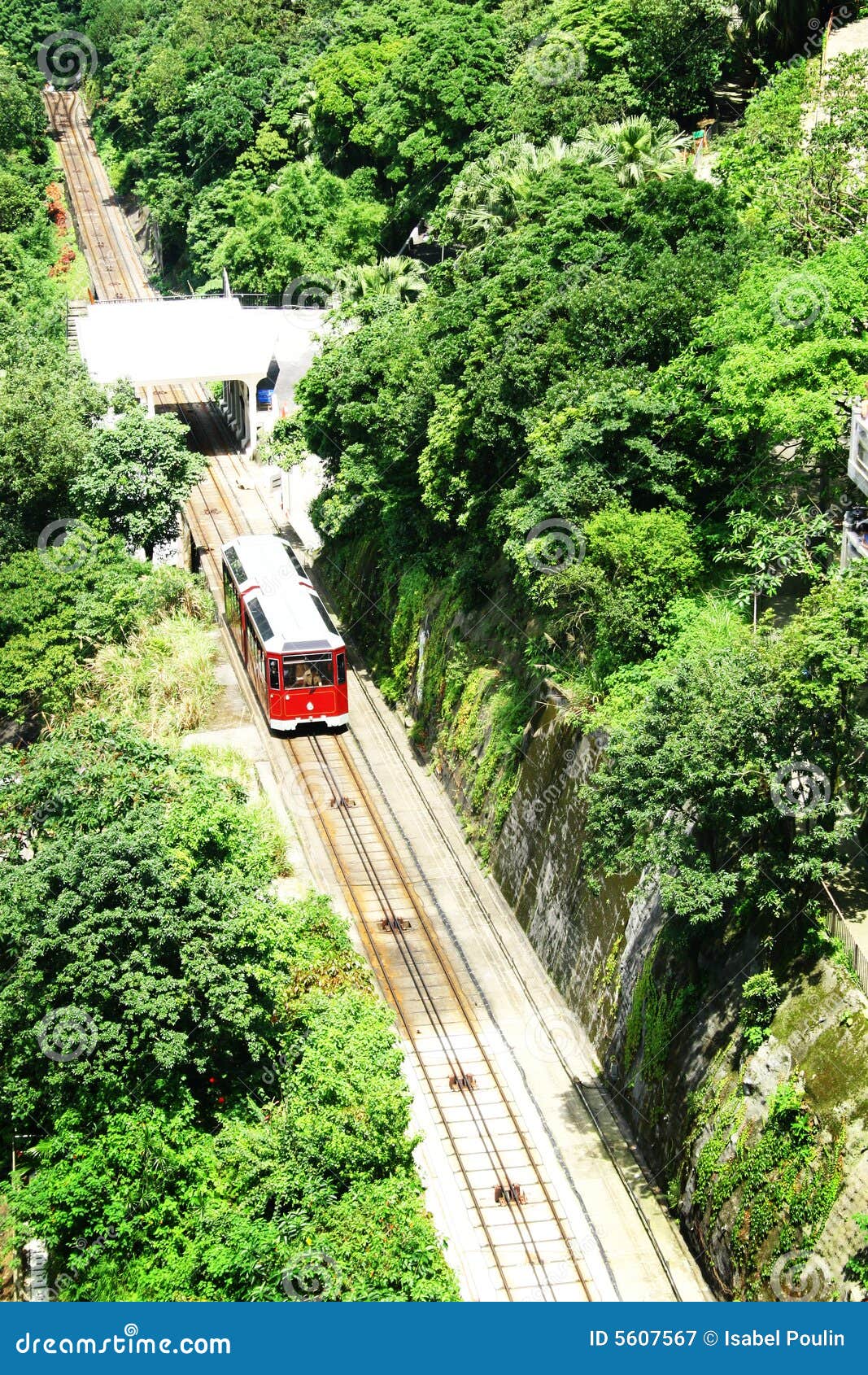 Peak tram stock image. Image of east, tram, china, kong - 5607567
