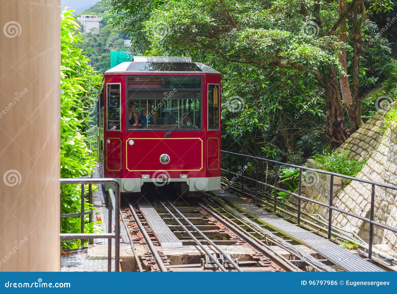 Peak Tram is a Funicular Railway in Hong Kong Editorial Photo - Image ...