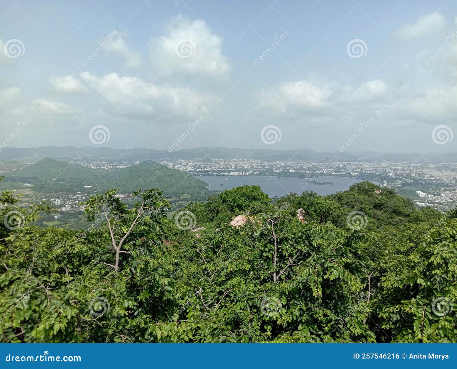 Peak View of Aravali Hills and Blue Sky in Udaipur in Rajasthan Stock ...