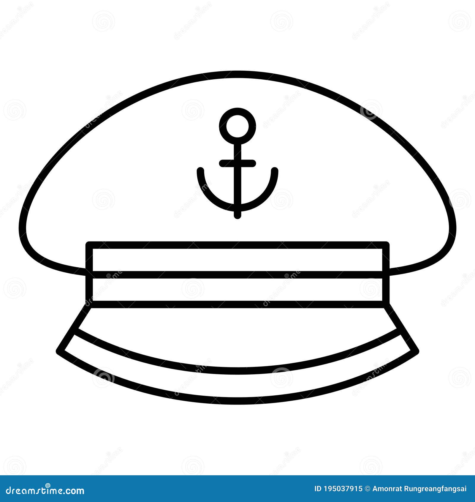 Peaked Cap Icon, Summer Vacation Related Vector Stock Vector ...