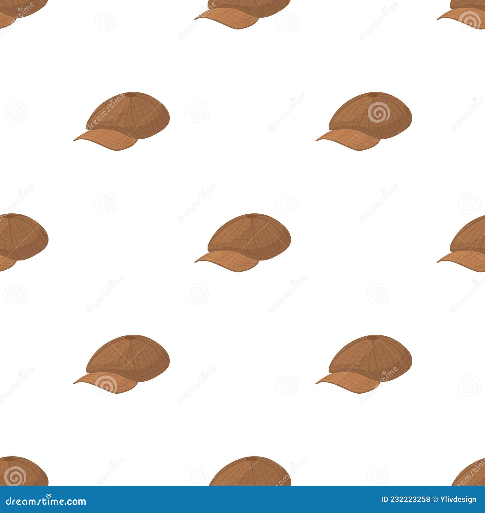 Peaked Cap Pattern Seamless Vector Stock Vector - Illustration of wear ...