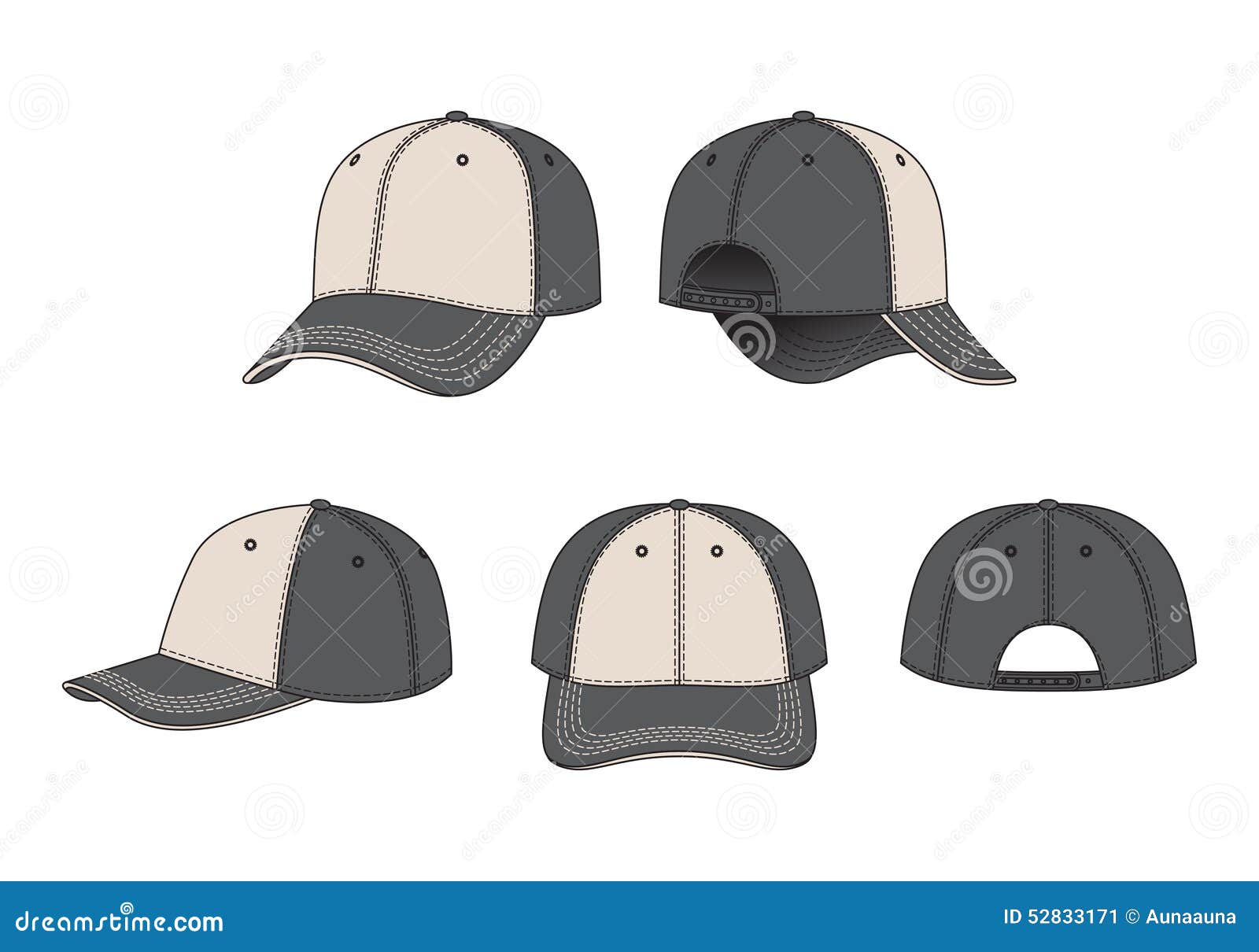 Peaked cap stock vector. Illustration of headwear, accessory - 52833171