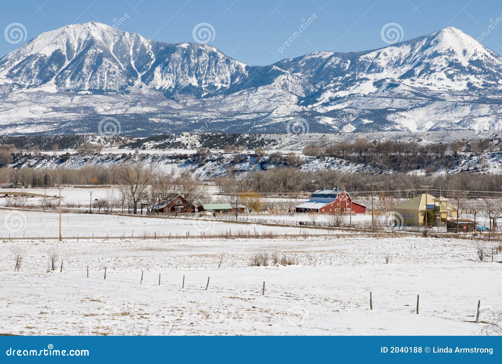 Peaks Above Paonia, Colorado Stock Photo - Image of winter, weather ...