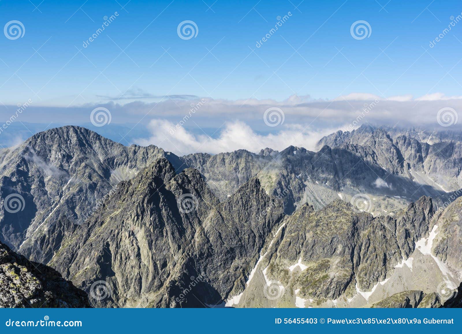 Peaks and Passes Forming a Ridge Tatra Stock Image - Image of horizon ...