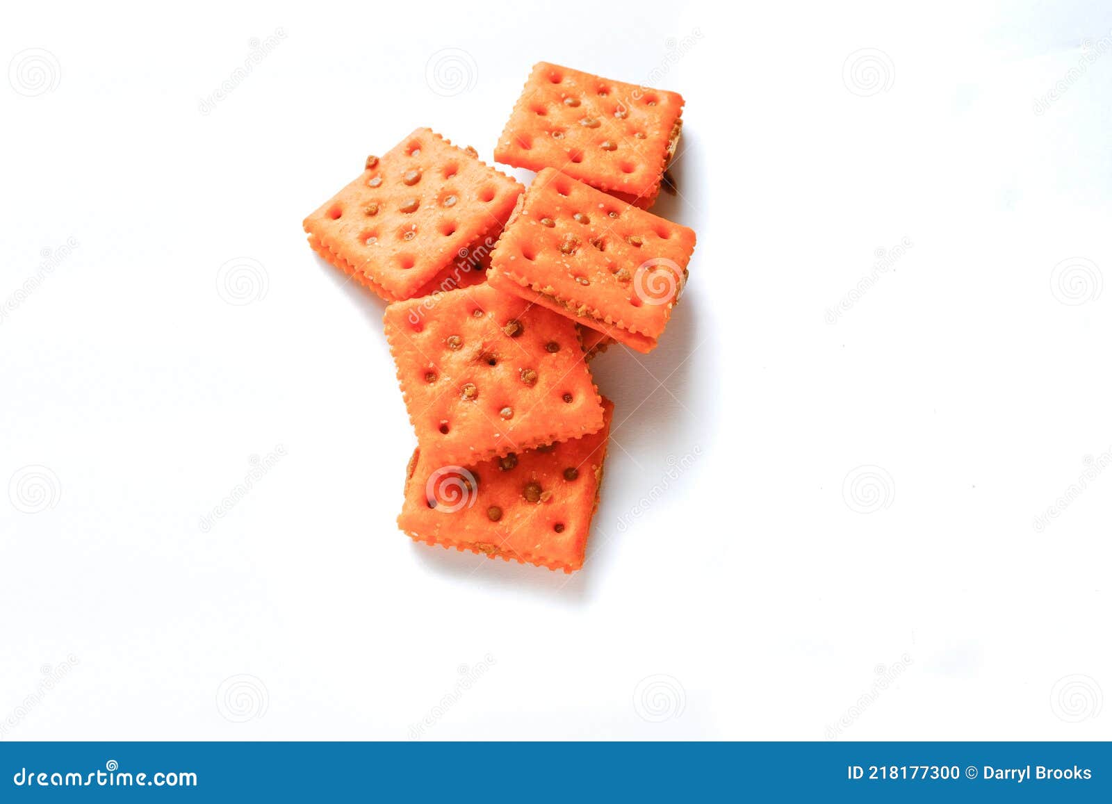 Cheese Crackers on White stock photo. Image of food - 218177300