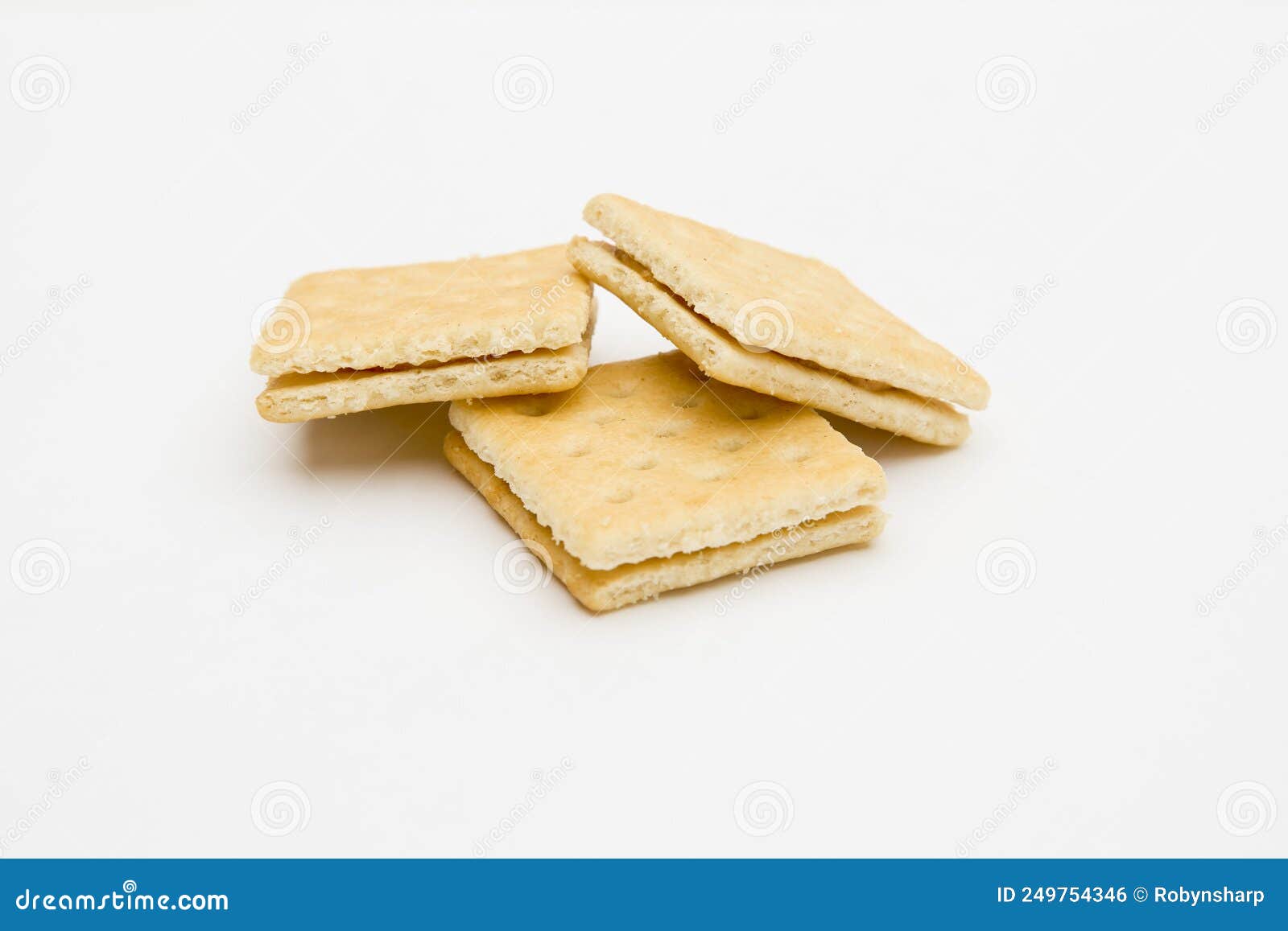 Peanut Butter Crackers Isolated on White Stock Photo - Image of diet ...