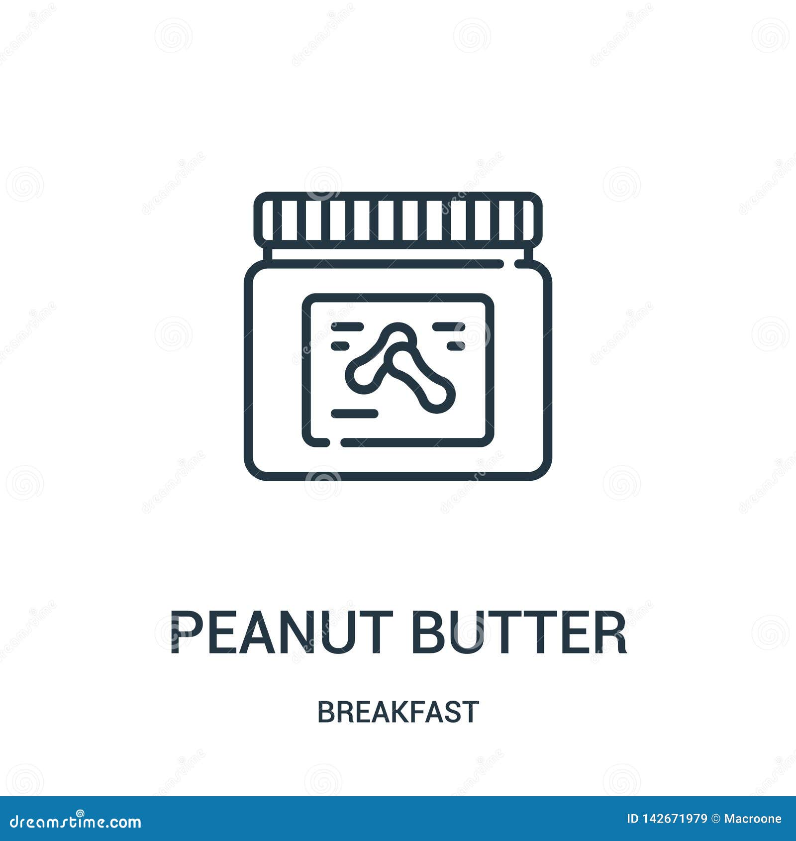 Peanut Butter Icon Vector From Breakfast Collection Thin Line Peanut Butter Outline Icon Vector