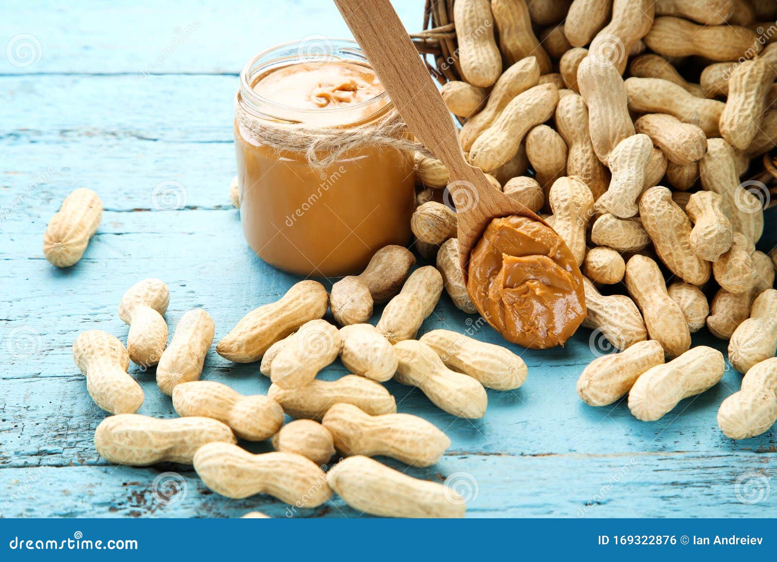 Peanut butter and nuts stock photo. Image of peanut - 169322876