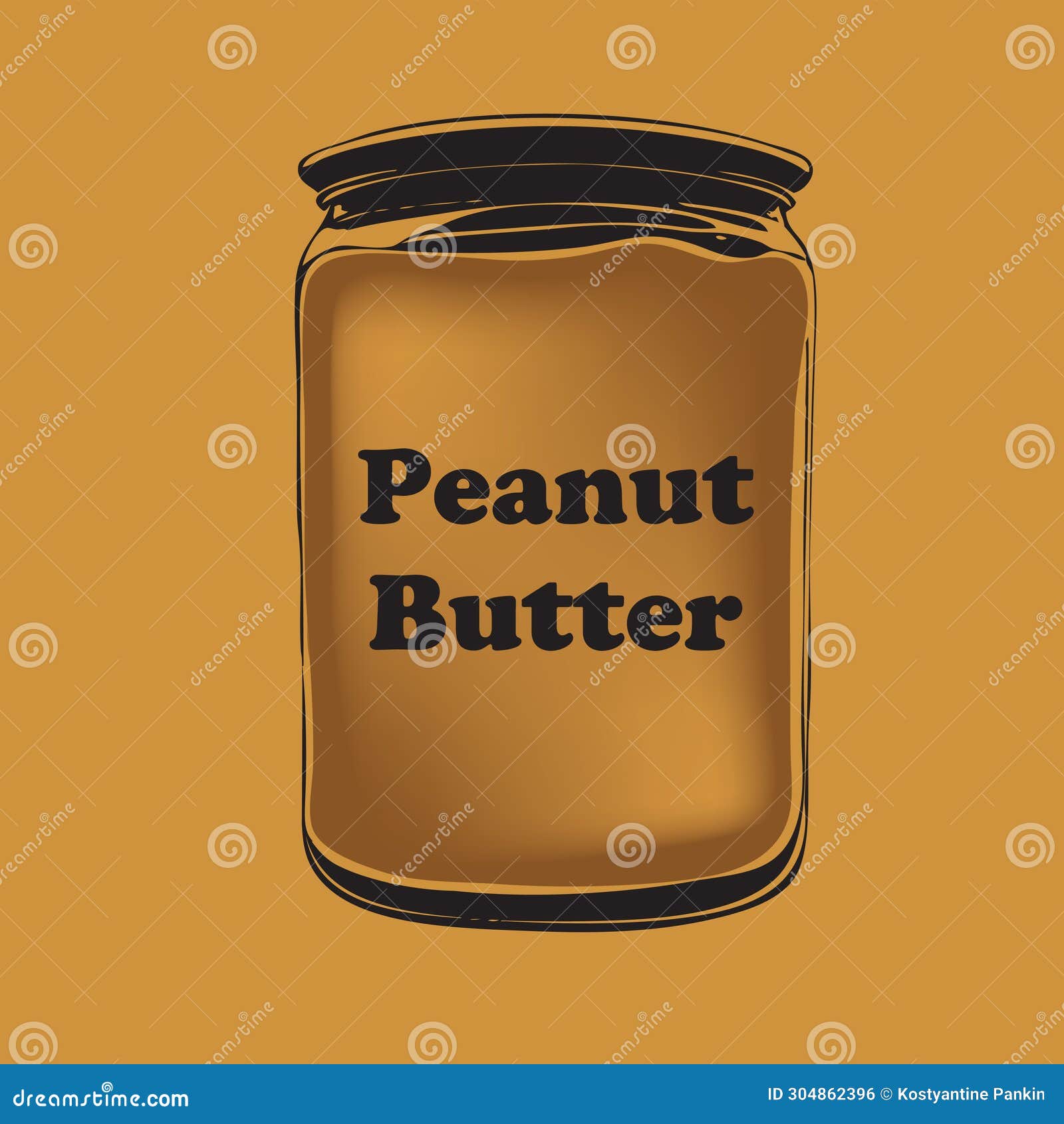 Peanut Butter poster stock illustration. Illustration of food - 304862396