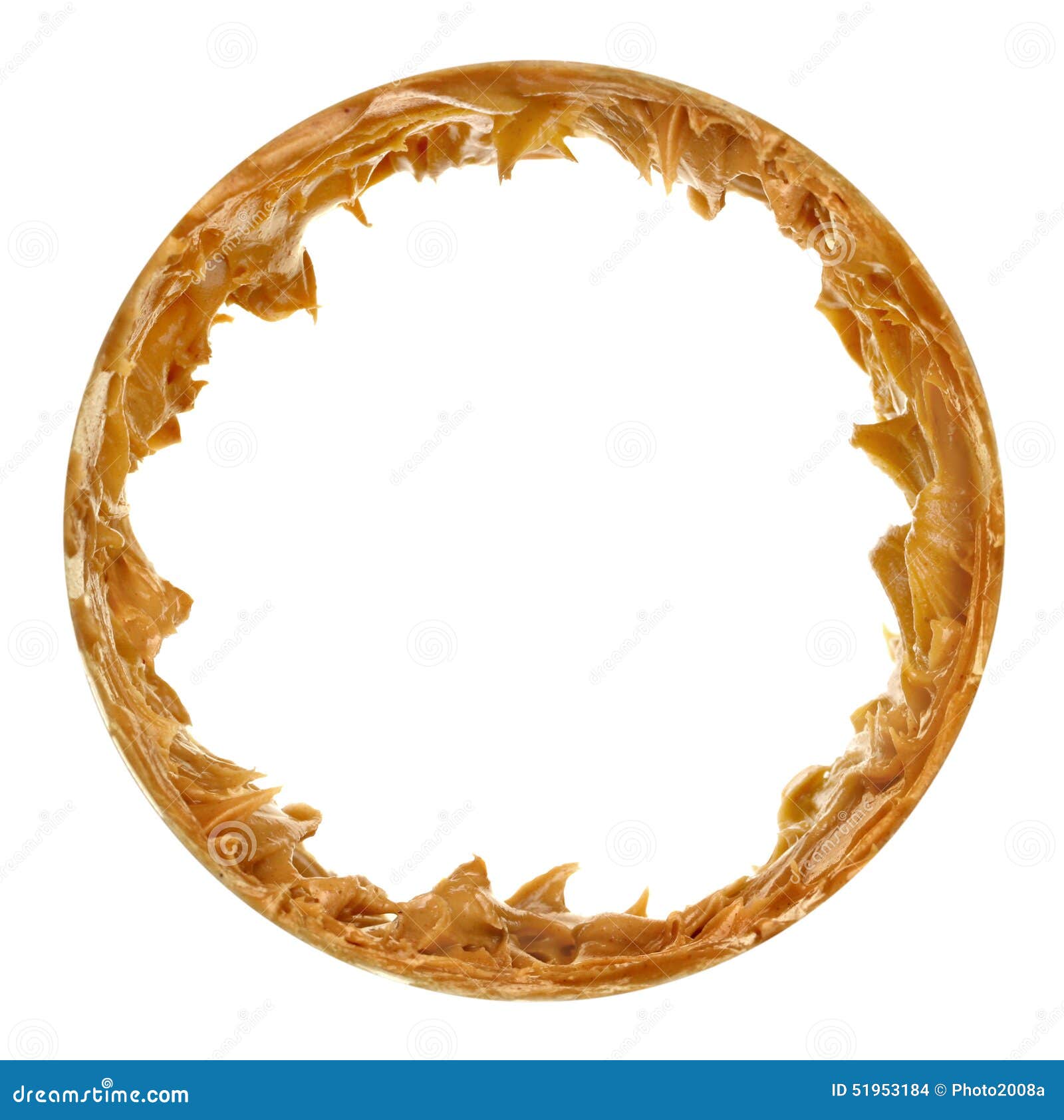Peanut Butter Round Picture Frame Stock Photo - Image of protein ...
