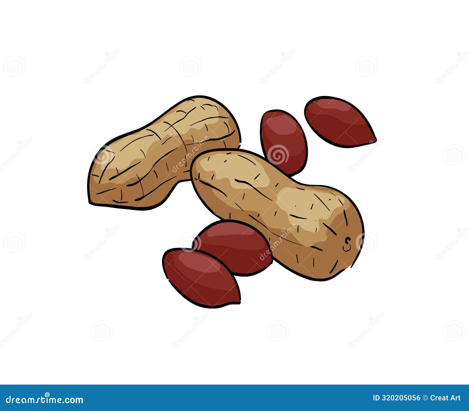 Peanut Clipart Vector Illustration | CartoonDealer.com #320205056