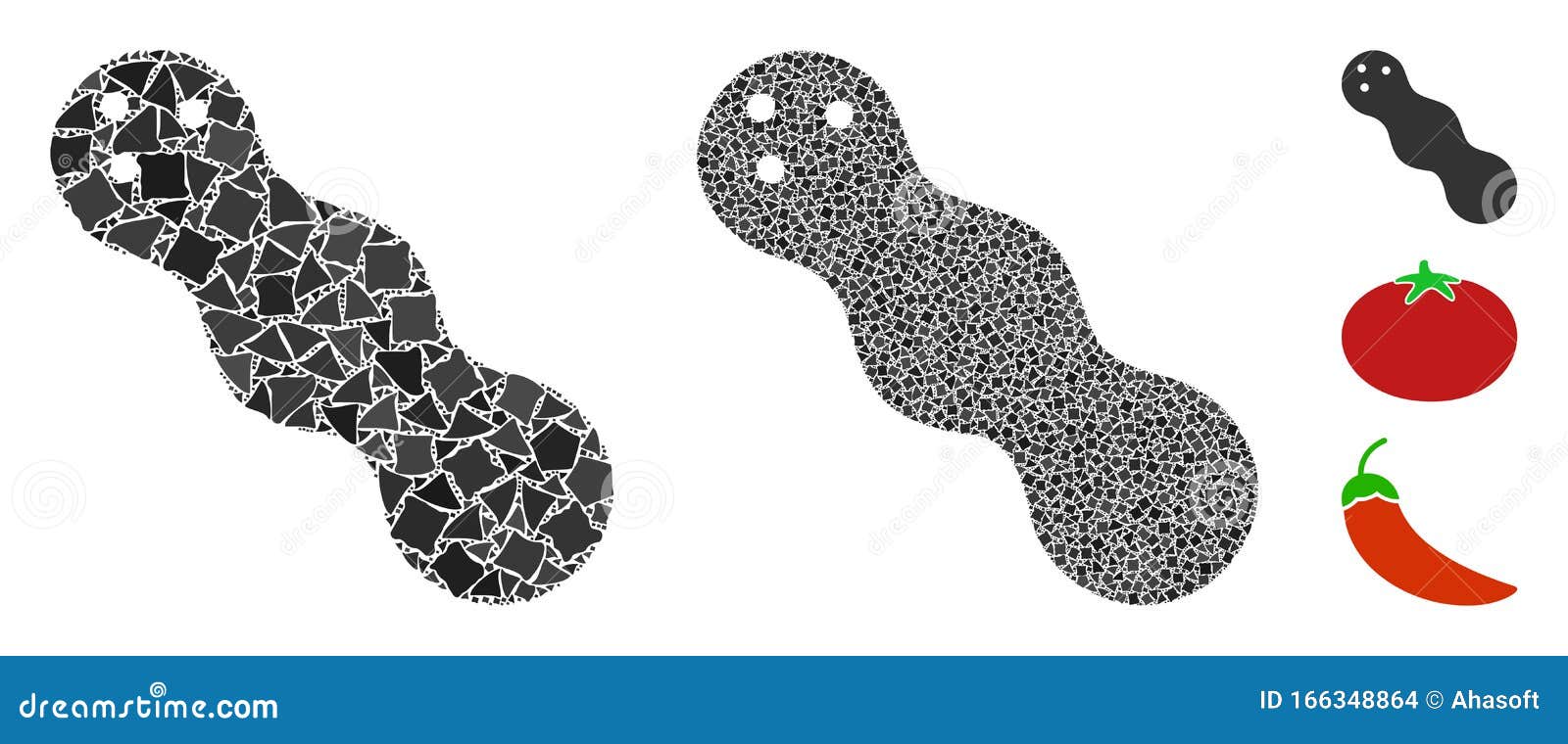 Peanut Composition Icon of Humpy Pieces Stock Vector - Illustration of ...