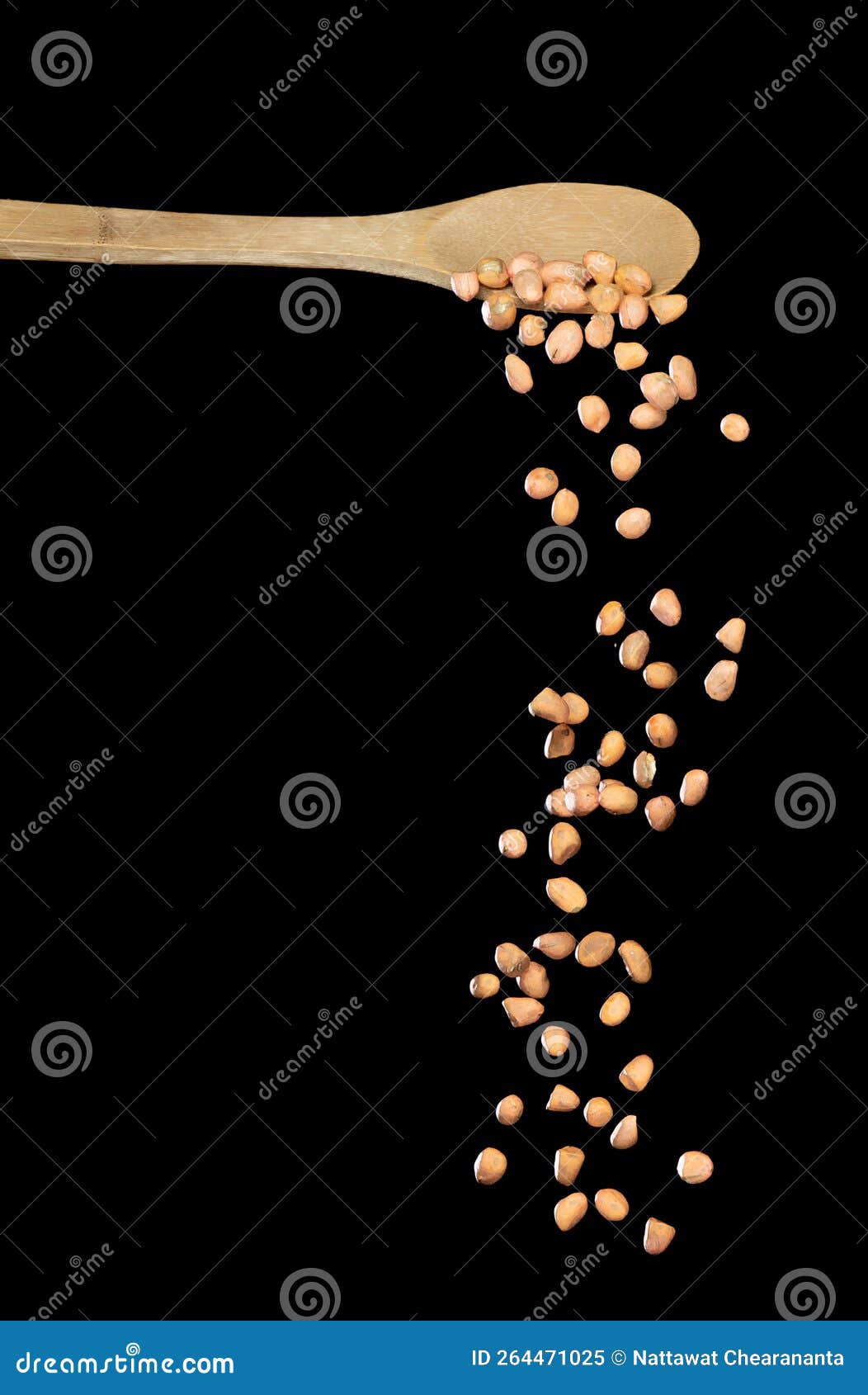 Peanut Fall, Brown Grain Peanuts Explode Abstract Cloud Fly from Wooden ...