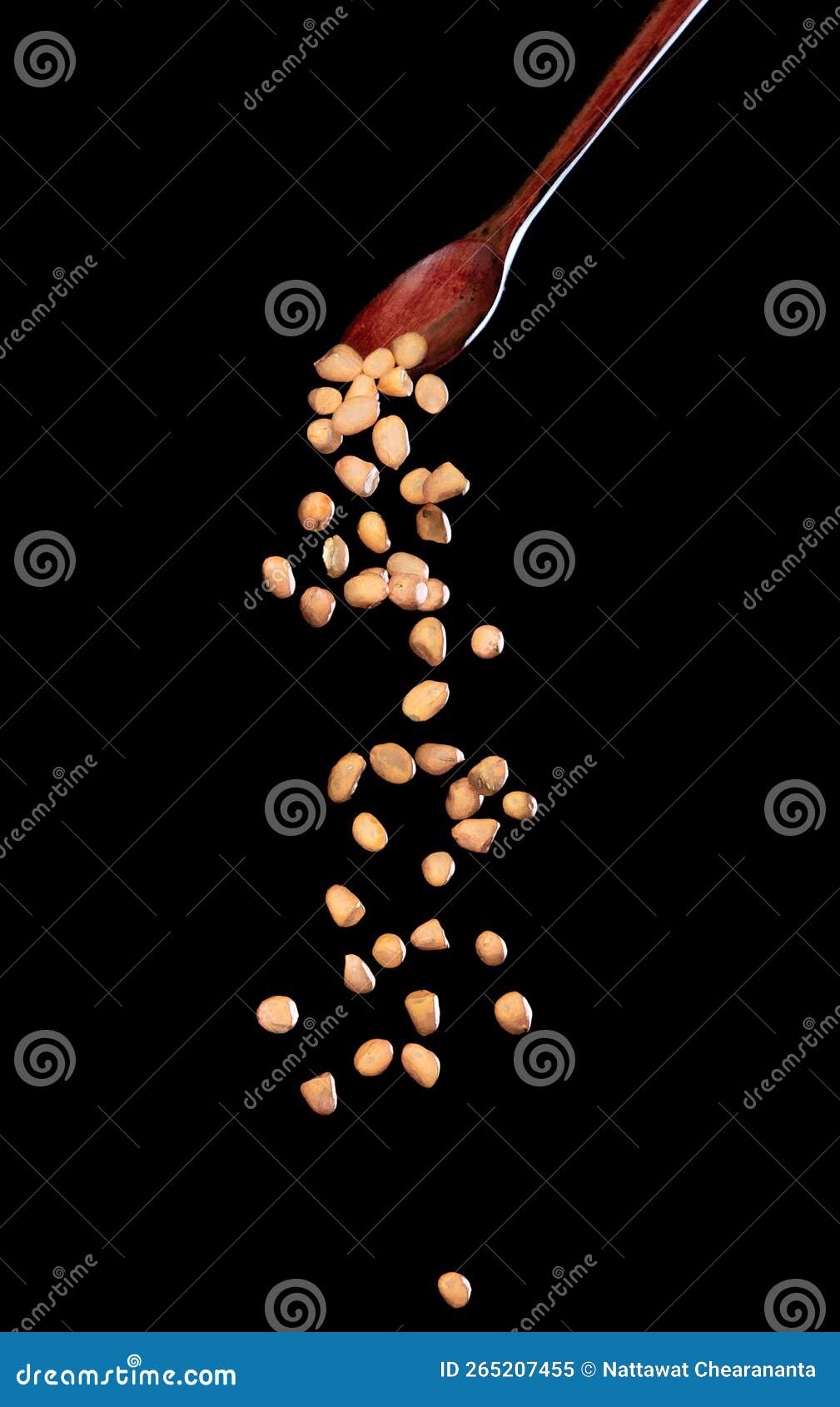 Peanut Fall, Brown Grain Peanuts Explode Abstract Cloud Fly from Wooden ...