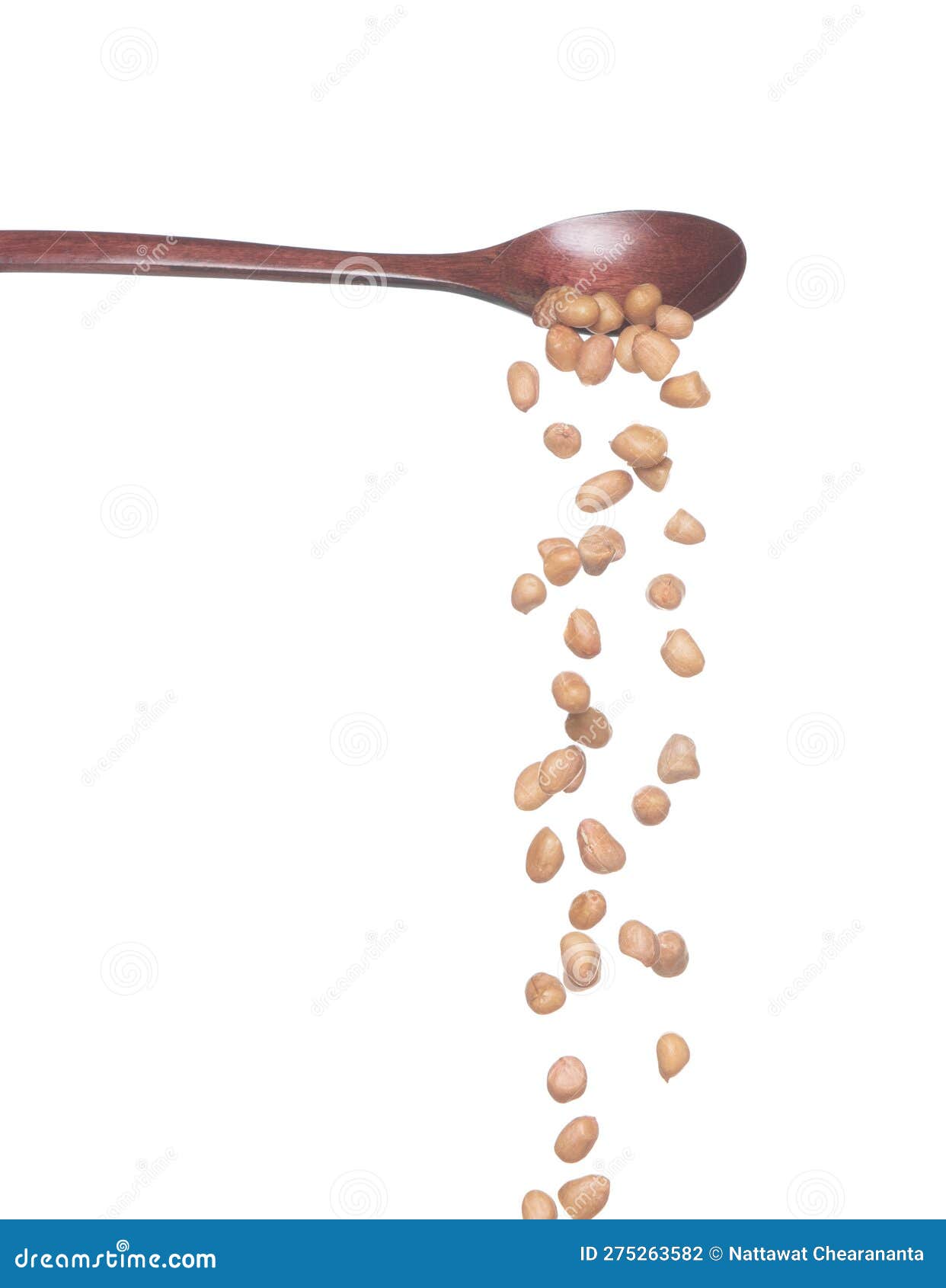 Peanut Fall, Brown Grain Peanuts Explode Abstract Cloud Fly from Wooden ...