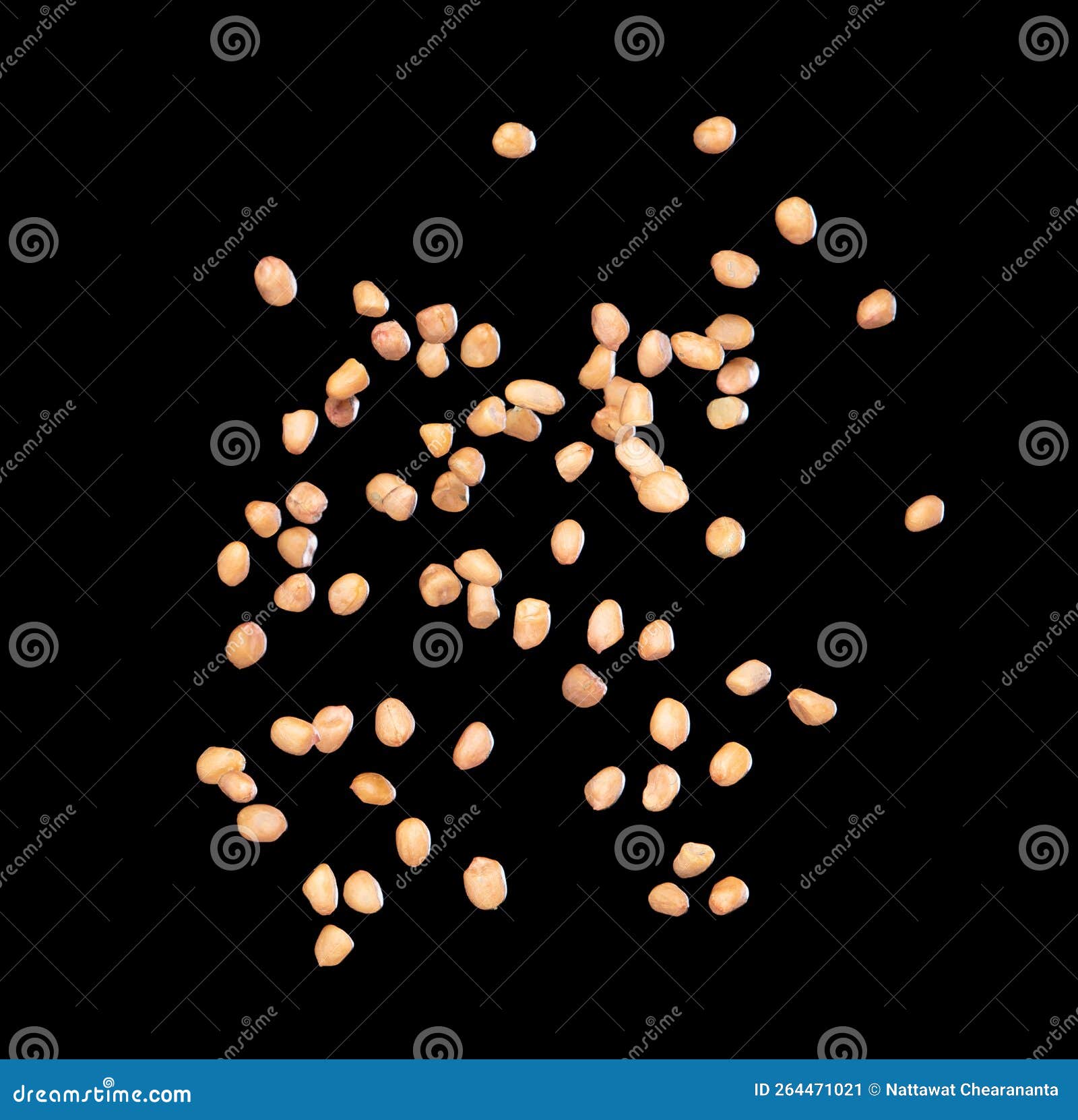 Peanut Flying Explosion, Brown Grain Peanuts Explode Abstract Cloud Fly ...
