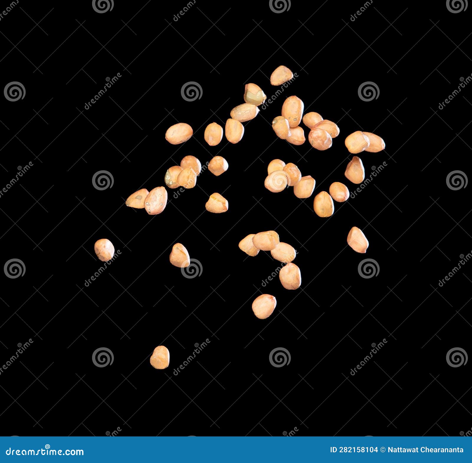Peanut Flying Explosion, Brown Grain Peanuts Explode Abstract Cloud Fly ...