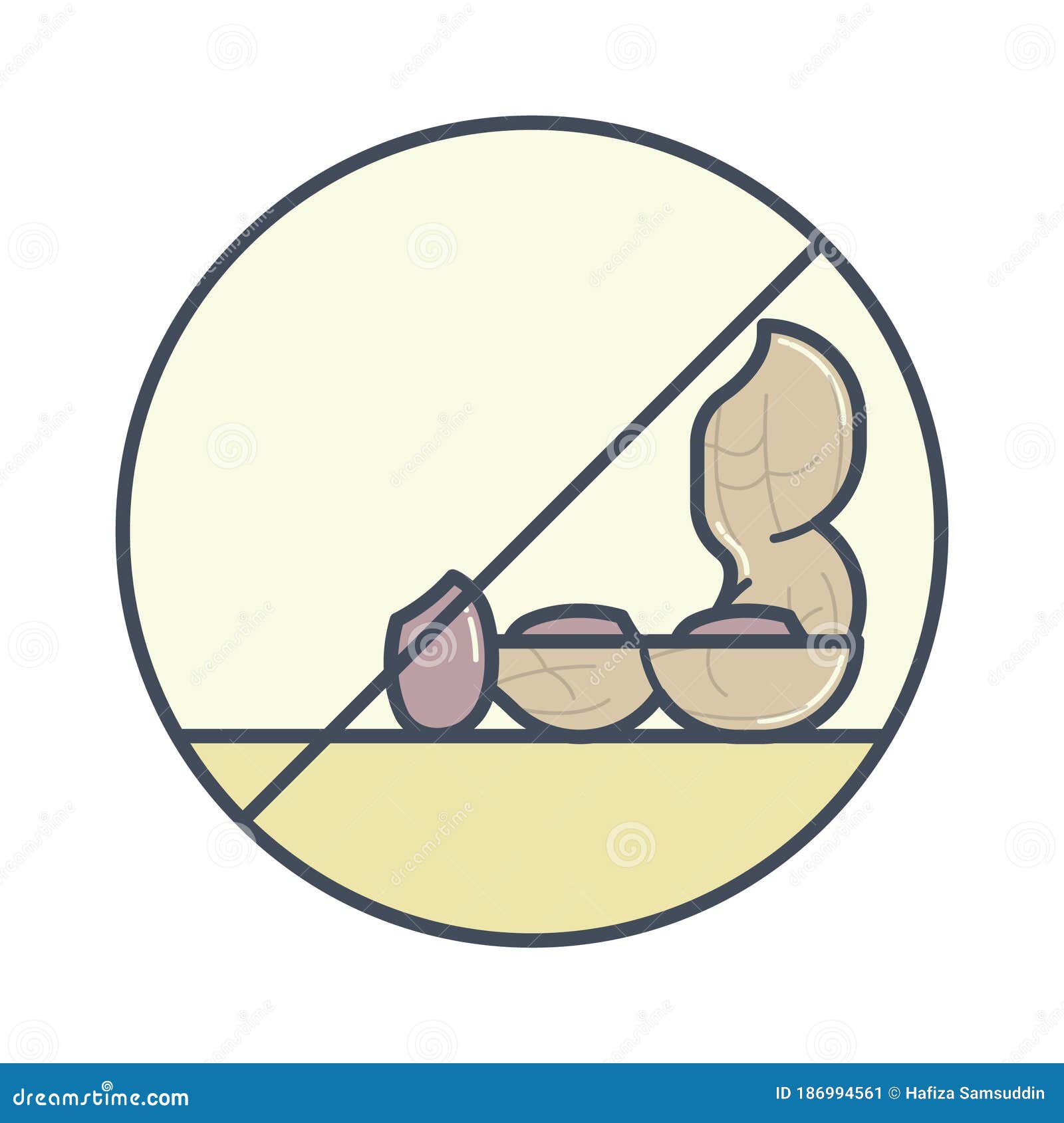 Peanut Free Symbol Cartoon Vector | CartoonDealer.com #16286685