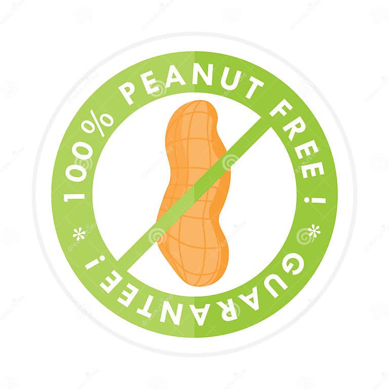 Peanut Free Label. Vector Illustration Decorative Design Stock Vector ...