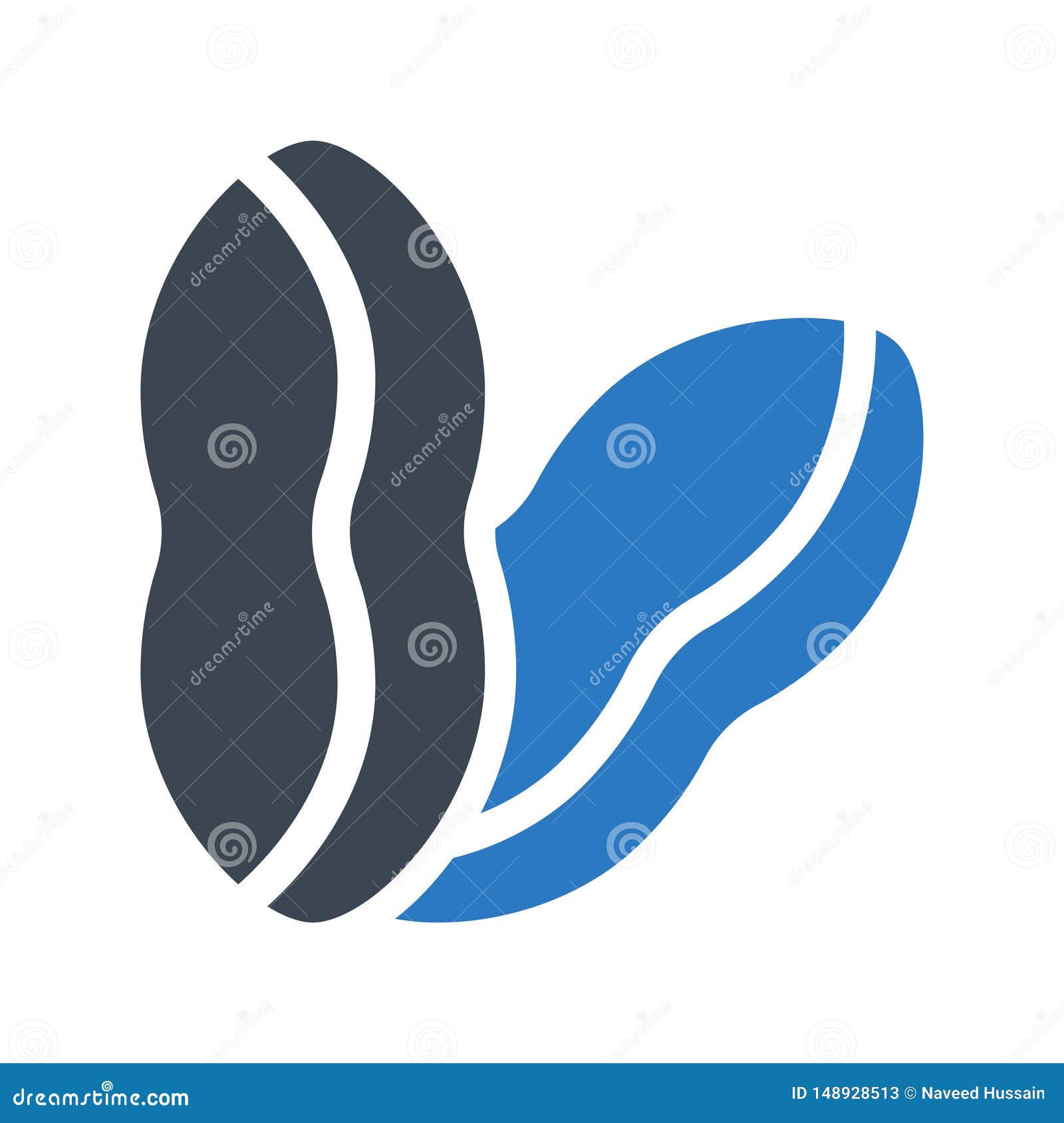 Peanut Glyph Color Vector Icon Stock Illustration - Illustration of ...