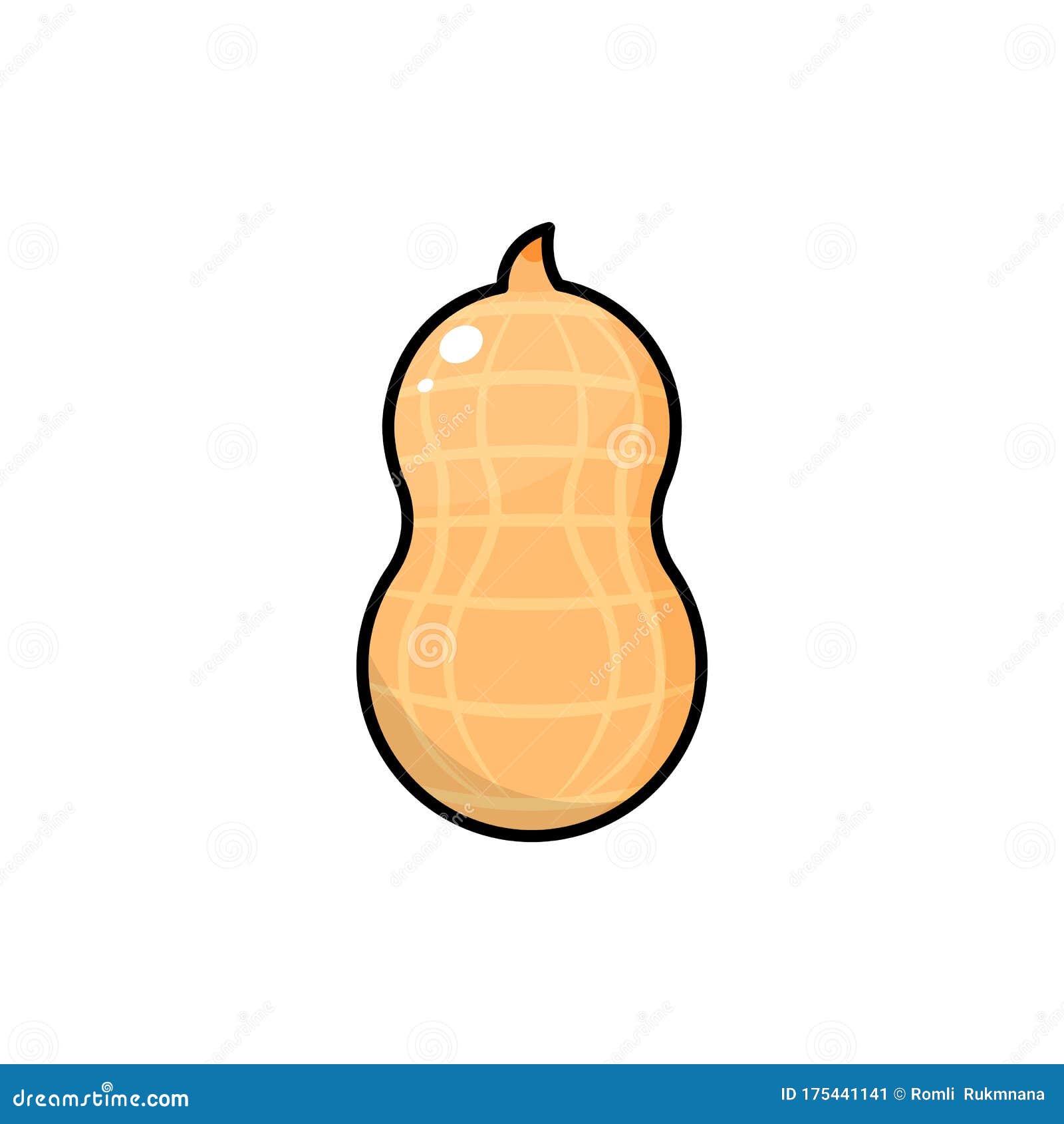 Peanut graphic element stock vector. Illustration of isolated - 175441141