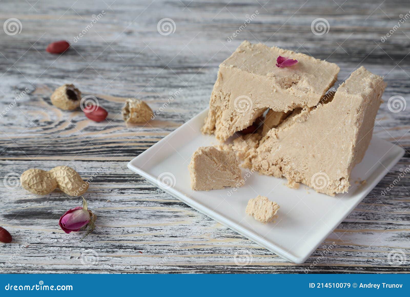 Peanut Halva with Peanuts on the Table Stock Image - Image of closeup ...