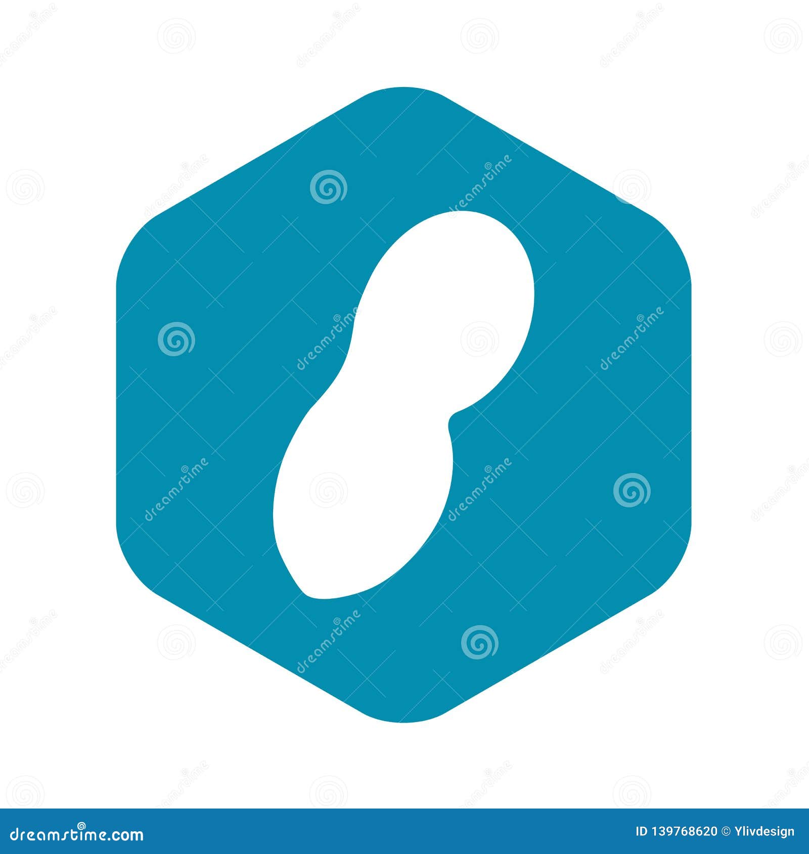 Peanut icon, simple style stock vector. Illustration of nutty - 139768620