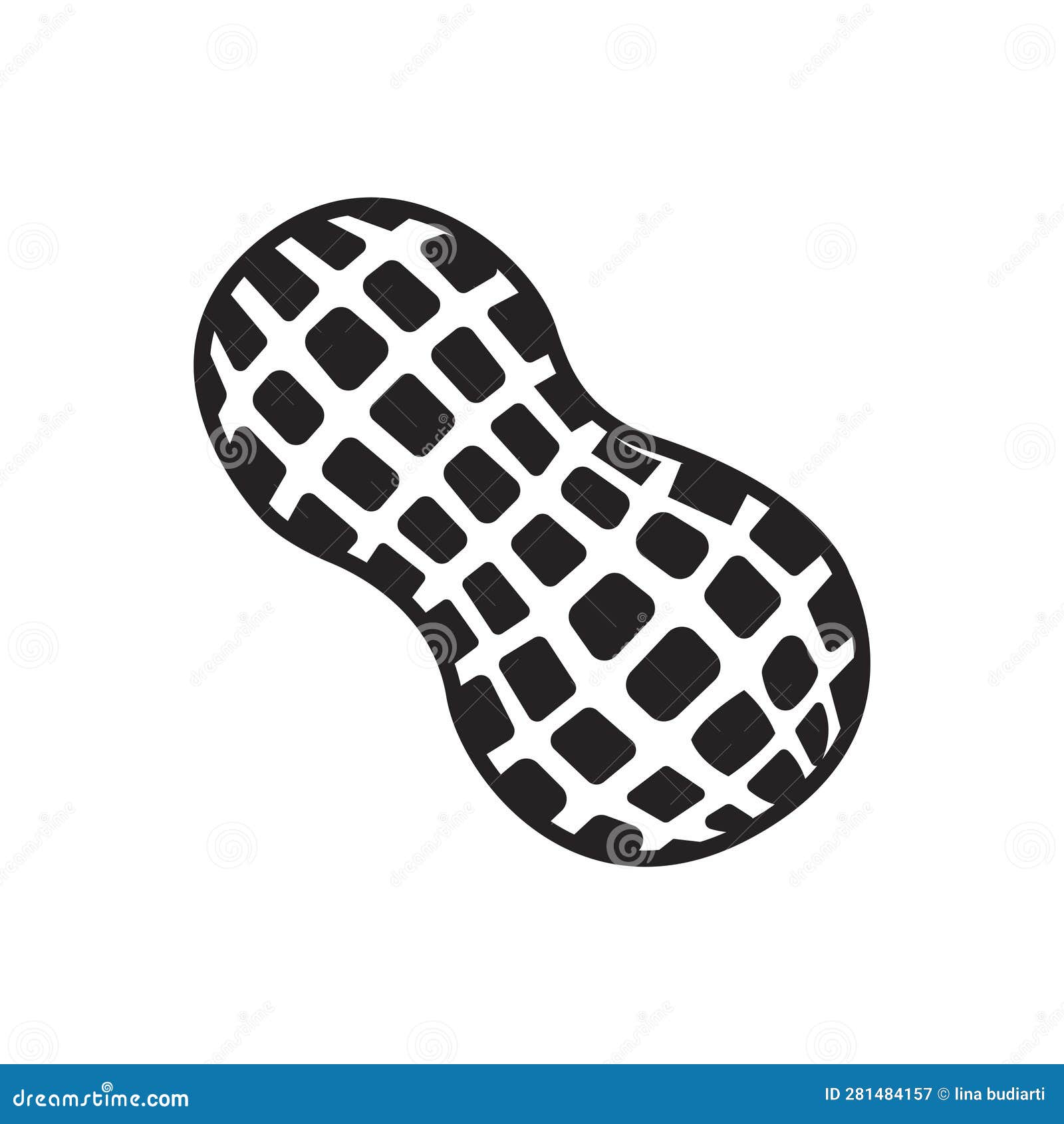 Peanut icon stock vector. Illustration of nutrition - 281484157