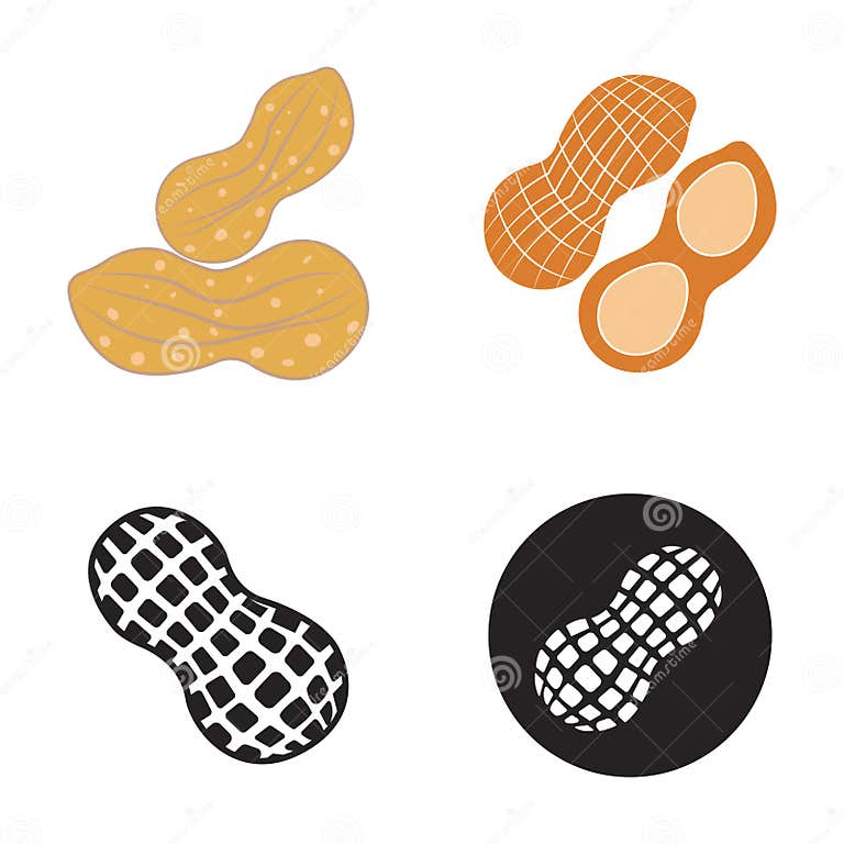 Peanut icon stock vector. Illustration of diet, groundnut - 281485005