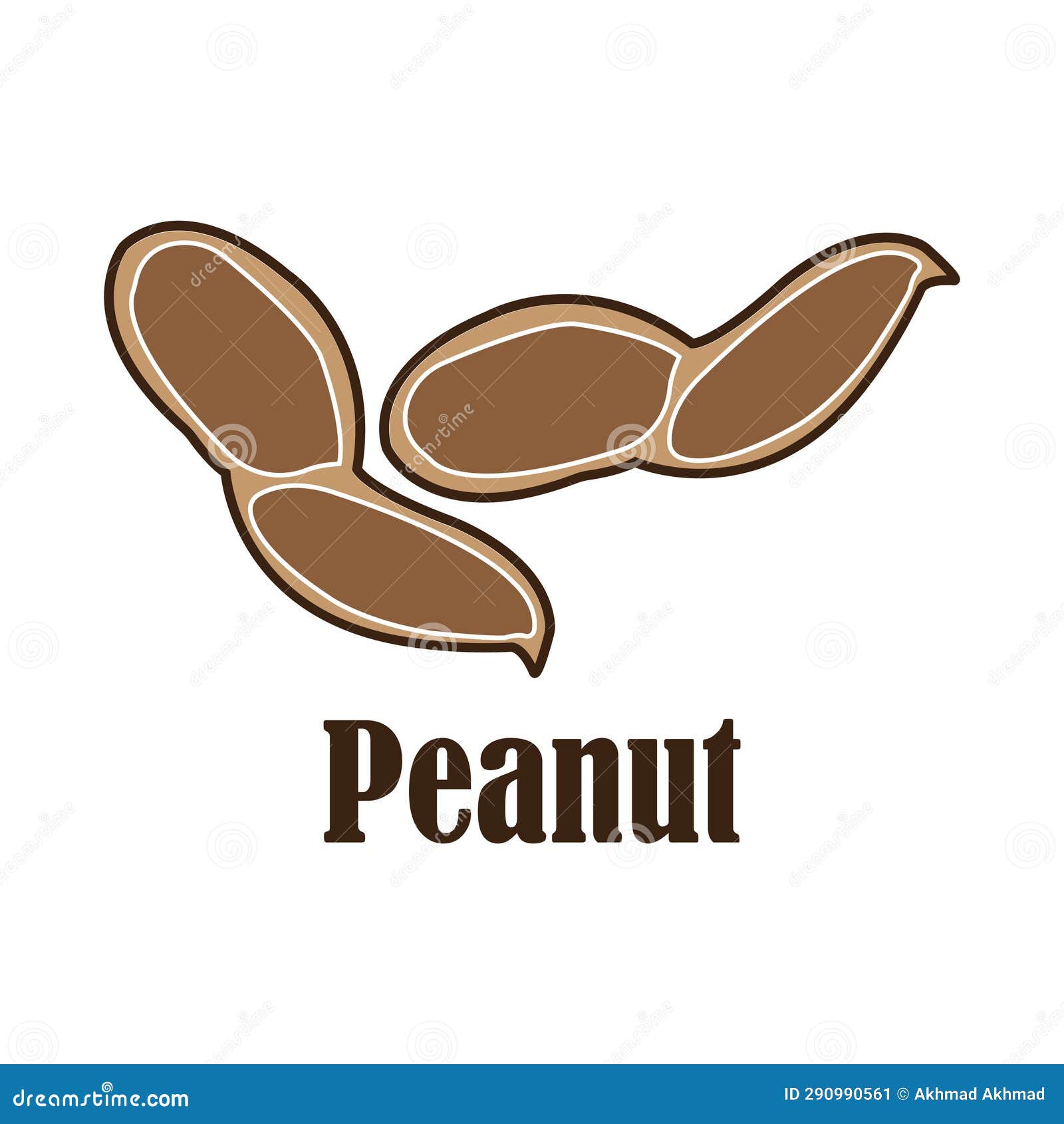 Peanut icon stock vector. Illustration of health, symbol - 290990561