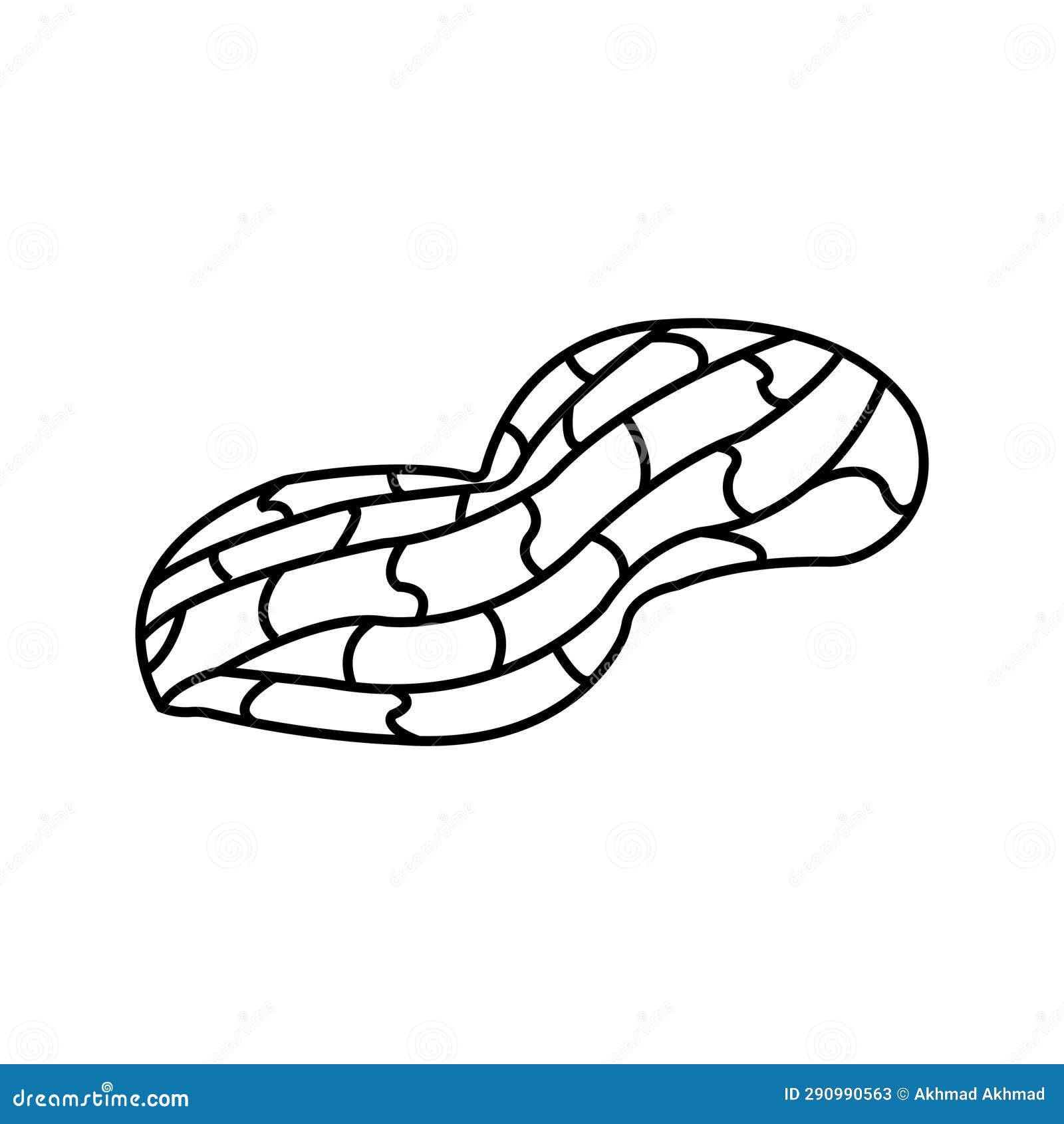 Peanut icon stock vector. Illustration of peanuts, peeled - 290990563