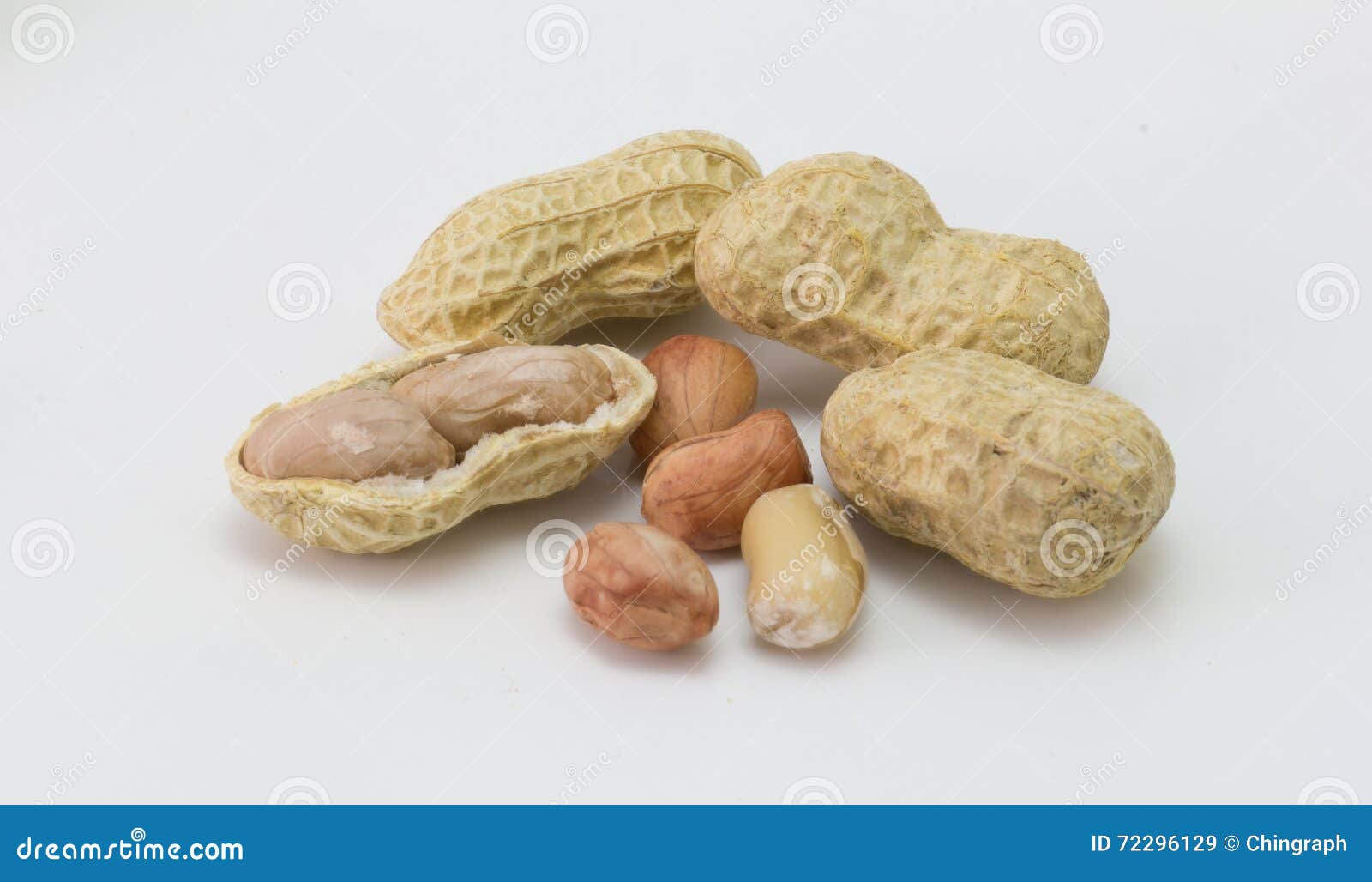 Peanut Isolated on White, Groundnut ,dry Peanut Stock Image - Image of ...