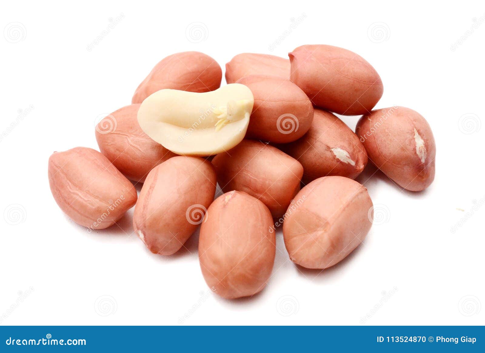 Peanut Kernel Isolated on White Background Stock Photo - Image of ...