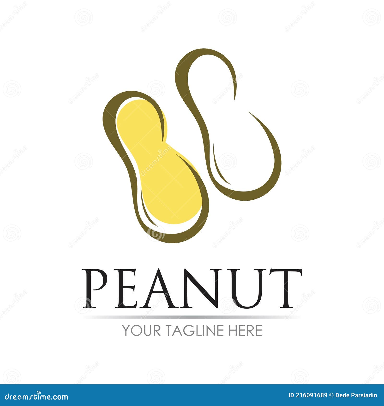 Peanut Logo Vector Illustration Design Template Stock Vector ...
