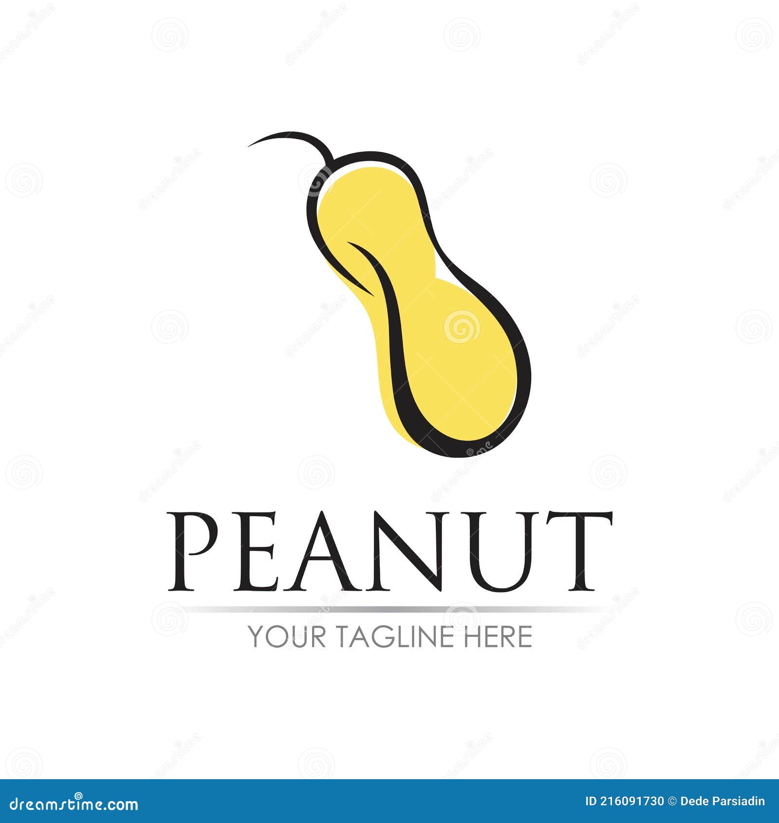 Peanut Logo Vector Illustration Design Template Stock Vector ...