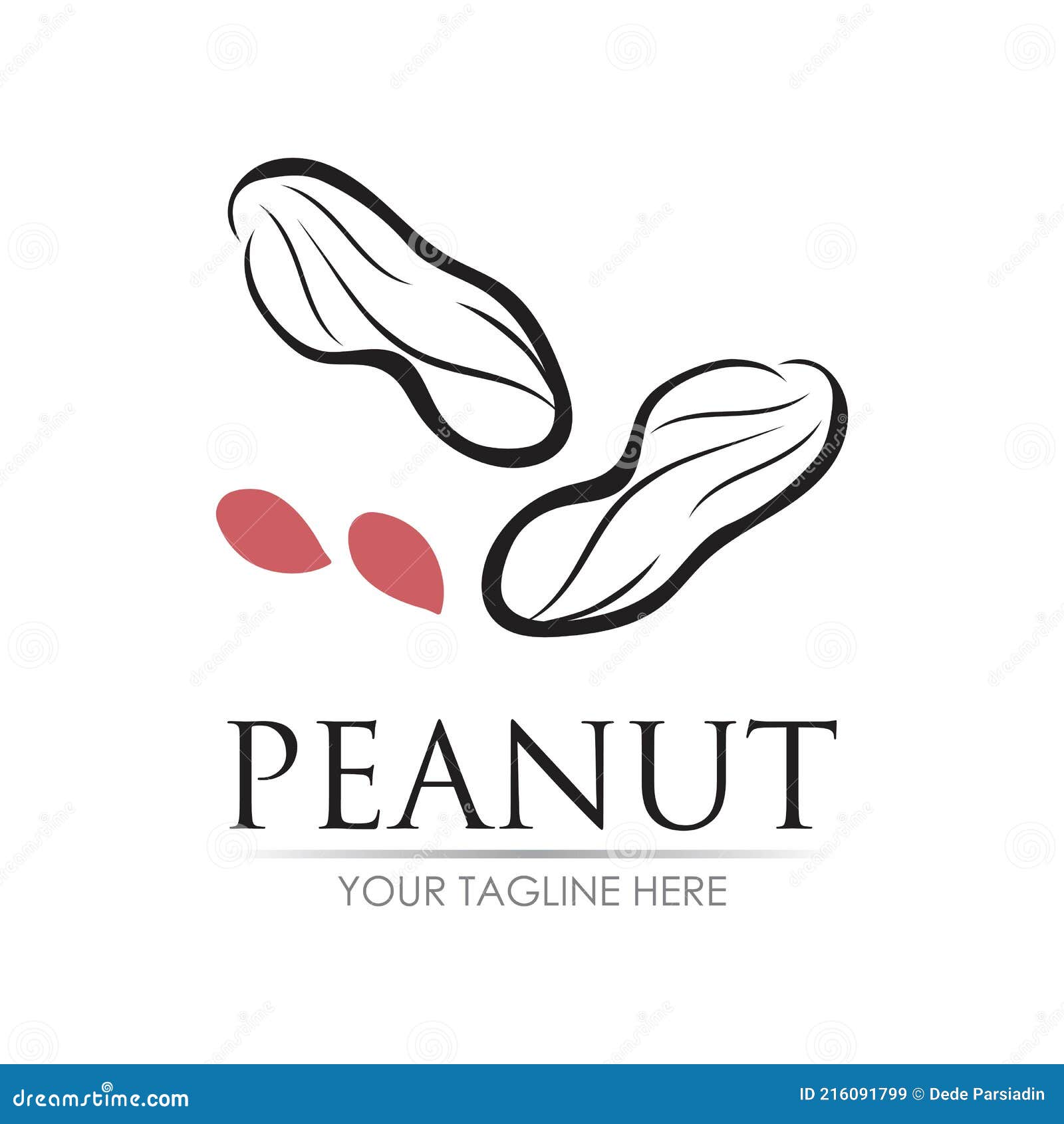 Peanut Logo Vector Illustration Design Template Stock Vector ...