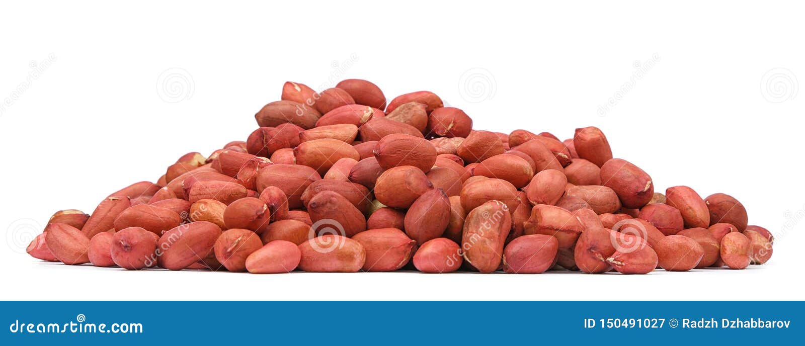 Peanut Nuts Isolated on White Background. Pile of Peanut Closeup ...