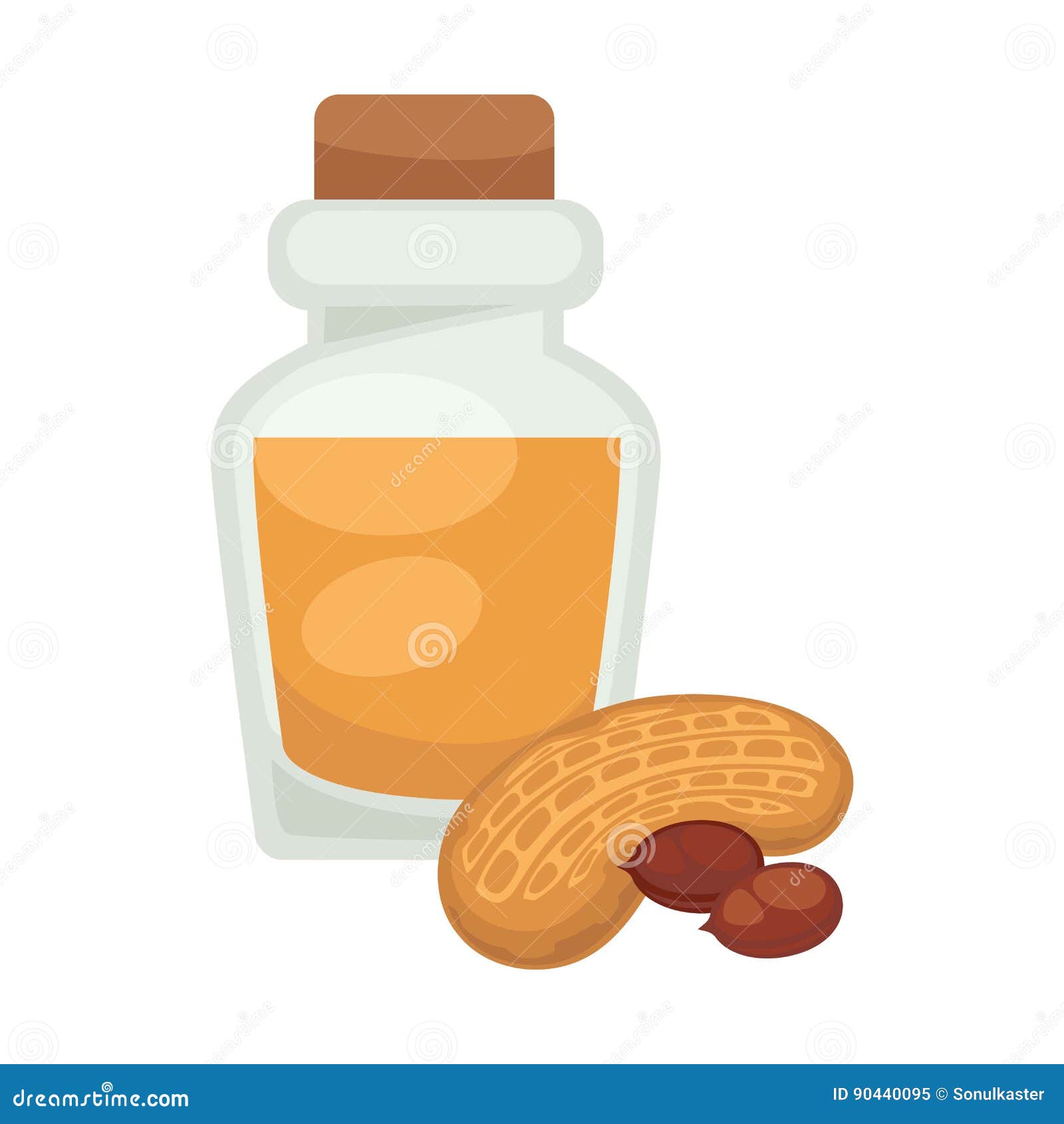 Peanut Oil in Bottle. Vector Flat Isolated Icon Stock Vector ...