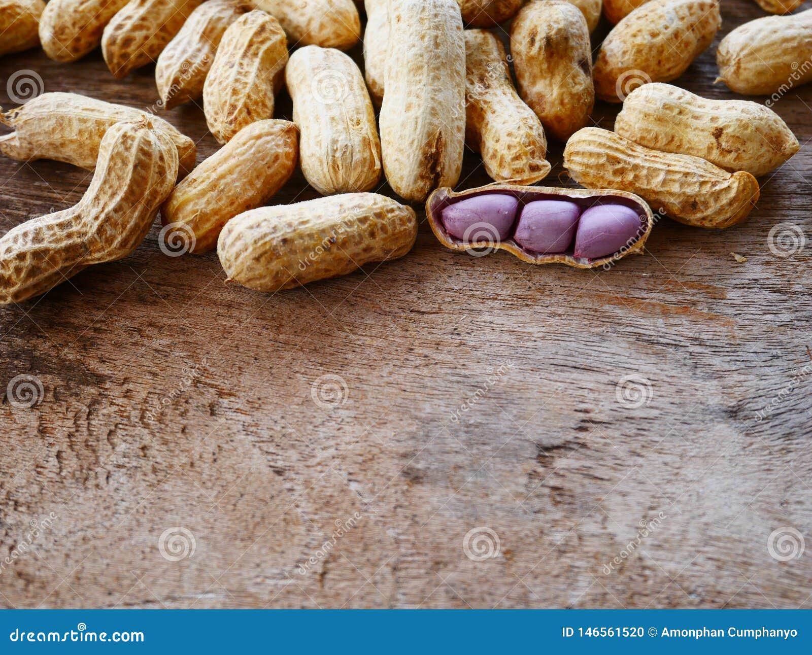 Peanut Open Shell on Group of Peanuts Close Shell Stock Photo - Image ...