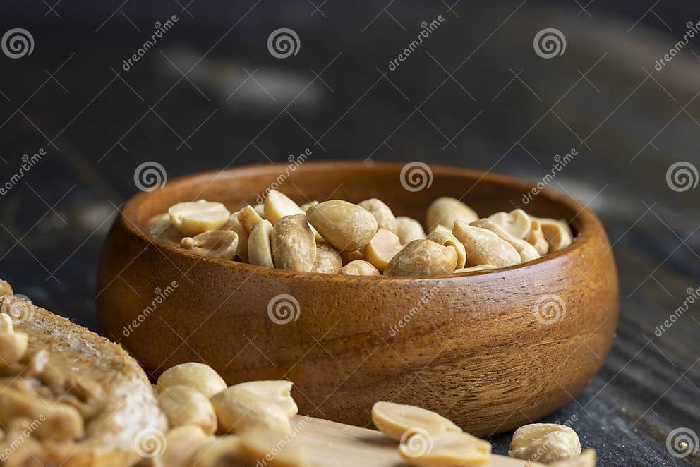 Peanut Paste Made from Roasted Peanuts and Other Ingredients Stock ...