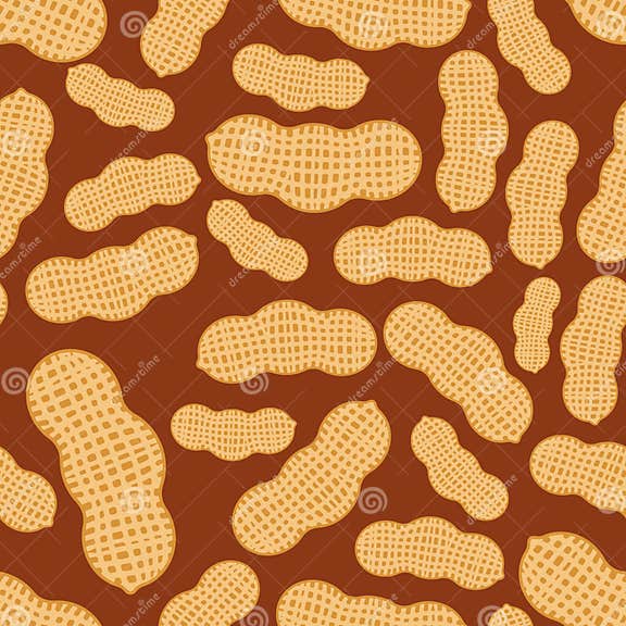 Peanut Pattern Seamless. Groundnut Background Stock Vector ...