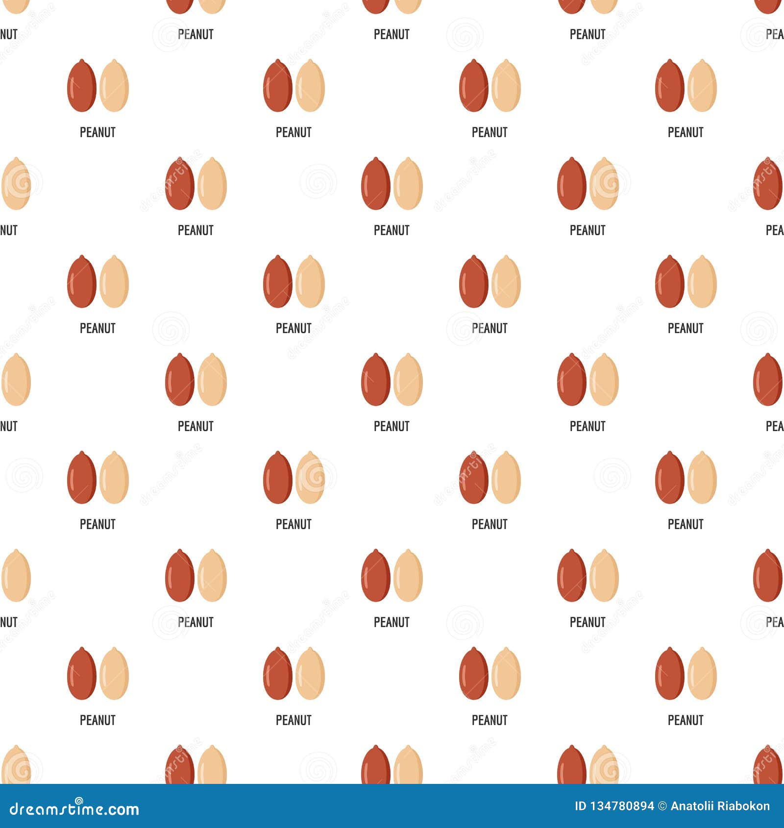 Peanut Pattern Seamless Vector Stock Vector - Illustration of flat ...
