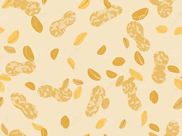 Peanut Seamless Pattern. Roasted Peanuts. Background Design for ...