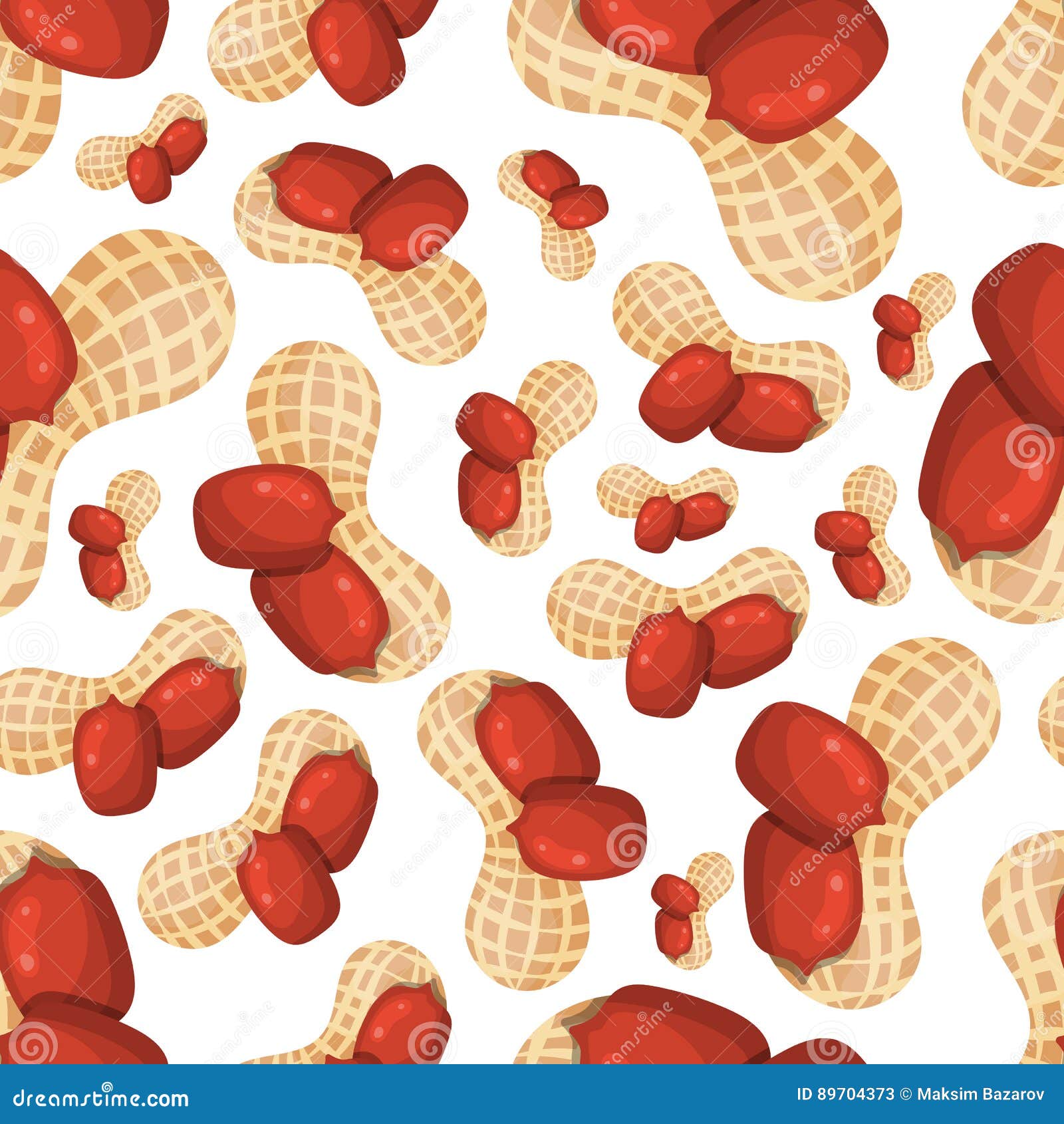Peanut seamless pattern stock vector. Illustration of bean - 89704373